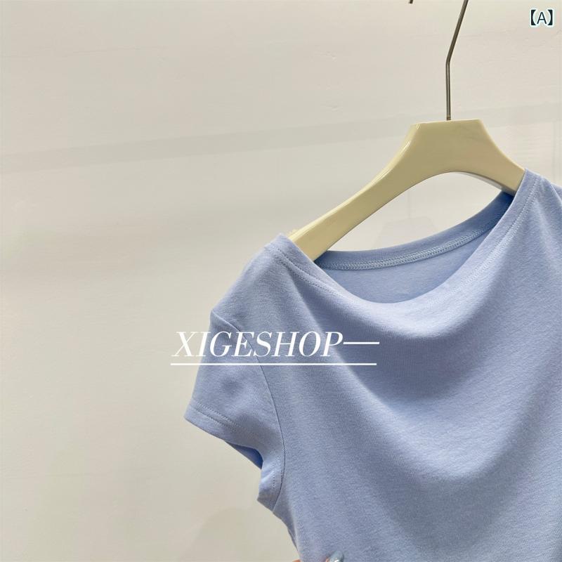 ・カテゴリ: Tシャツ・スタイル: 通勤・主な素材: 綿・柄: 無地・袖丈: 短袖・版型: ワイド・衣長: 普通・ネックライン: ボートネック・袖型: 標準・カラー展開: ライトブルー、グレー、ブラック、ホワイト・サイズ展開: M、L