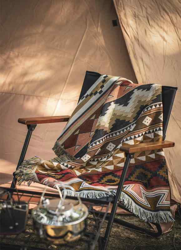 Peel Forest キャンプコット,ネイティブ柄 ナバホ アステカ ラグ トライバル, ブランケット アウトドア,ラグ ピクニック ブランケット,マルチカバー