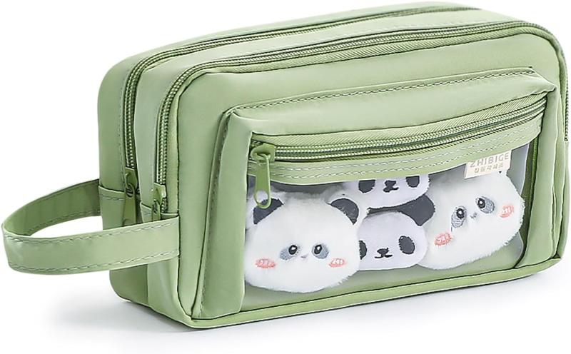 [EFFORTS]ペンケース クリア ペンケース 大容量 筆箱 ペンシルポーチ おしゃれ ペン入れ 小物入れ 多機能 かわいい 2段ポーチ 持ち手付き 持ち運び 文房具 収納ケース 女の子 男の子 筆袋 小学【高品質な素材】高品質なポリエス...