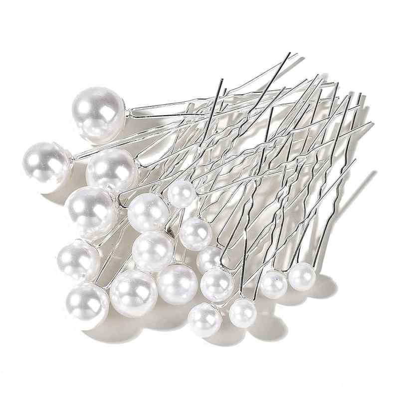 YFFSFDC Uピン ヘアピン パール 36個セット 結婚式 卒業式 入学式 髪飾り ヘッドドレス 和装 アレンジ 和装 撮影1