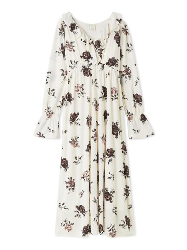 gelato pique(ジェラート ピケ) ヴィンテージローズ柄ワンピースPWCO255224レディース素材:表地:ポリエステル65%、レーヨン35%/裏地:ポリエステル65%、レーヨン35%サイズ表記:F,着丈:122cm,バスト:74...