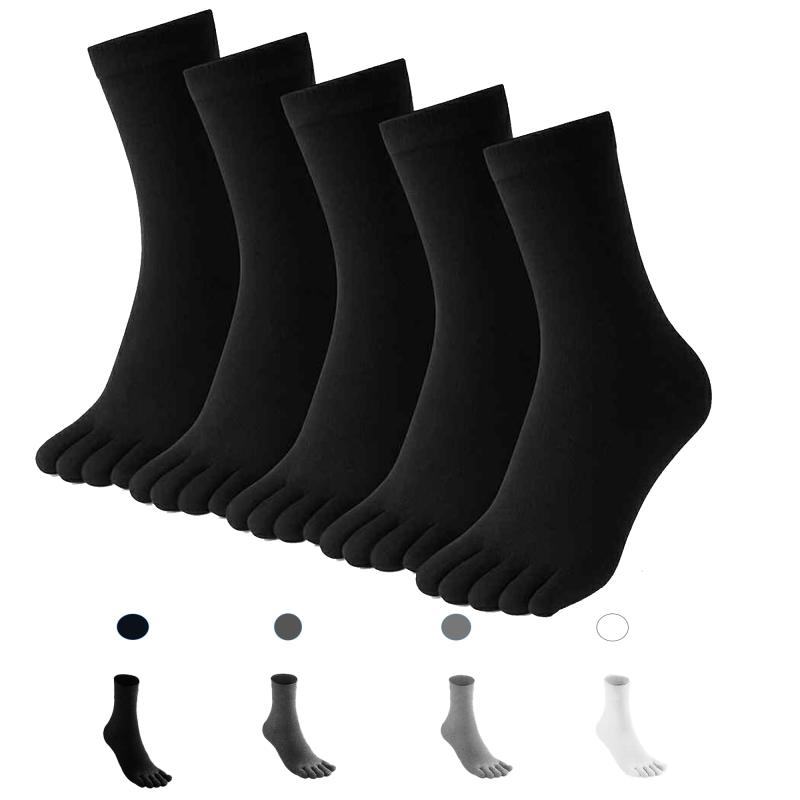 [Cherryl99] 5本指ソックスメンズ 五本指靴下抗菌防臭通気性コットン蒸れにくい丈夫 ビジネスルームソックス 綿通勤 靴下メンズ5本指 5足セット[快適素材構成] 本製品は「コットン」として販売されています.主な素材はポリエステル綿...