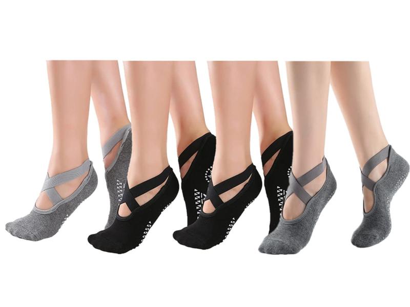 [Win.Deeper] ヨガ ソックス ヨガ靴下 バレエ ピラティス 滑り止め付 レディース ホットヨガ ウェア レディース 21-26cmサイズ：レディースフリー（21～26cm）カラー：ブラック、グレー、ブルー 、レッド 4color...