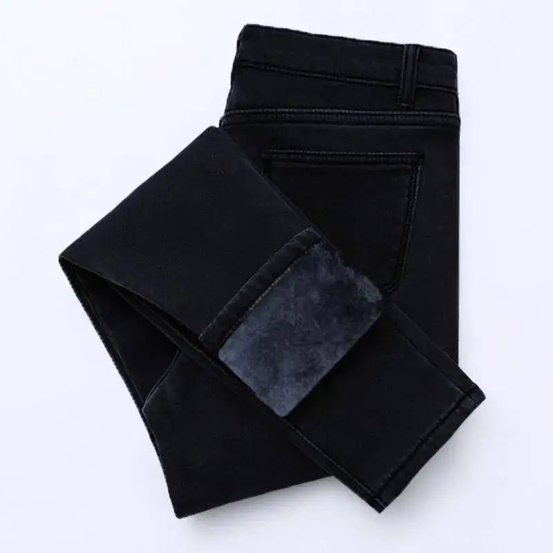 ・カテゴリ: 牛仔パンツ・スタイル: 休闲・主な素材: 綿50%～70%・デザイン: 鉛筆パンツ・パンツ丈: 長丈・腰位置: 高腰・厚み: 厚手・流行要素: ポケット・パンツ形状: スリムレッグ・カラー展開: ブラック加绒九分, グレー加绒...