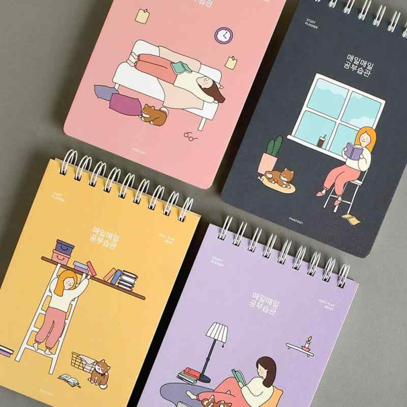 PF Daily 100日 スタディプランナー スケジュール帳 韓国 ノート 手帳 メモ帳- サイズ : 128 x 185 mm- 数量. 1 プランナーご注文前に下記の詳細説明をご確認ください。