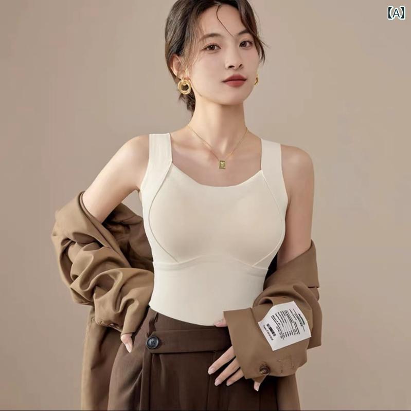 ・カテゴリ: 保暖背心・対象: 女性・柄: 無地・上衣スタイル: ブラカップ一体・首元: Vネック・層数: 2層・主素材: カシミヤ・カラー展開: 米白色、黒、コーヒー、ミルクコーヒー・サイズ展開: M(35-50kg)、L(50-60kg...