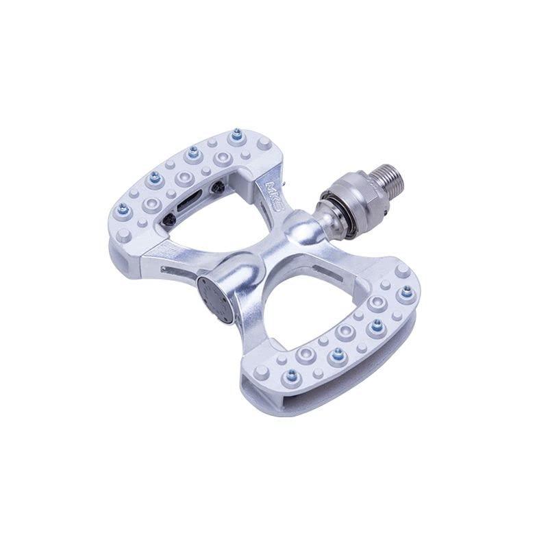 ミカシマ(MKS) GAMMA Ezy Superior シルバーカラー シルバー ボディ アルミ 側板 アルミ サイズ W78×L118 踏み面 両面 ベアリング ボールベアリング トウクリップ装着 不可 リフレクター 装着済 おすすめ用...