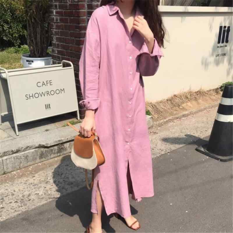 ・カテゴリ: シャツ・スタイル: 日韓カジュアル・主な素材: 綿70%-80%、麻、ポリエステル・パターン: 無地・デザイン: 開衫・袖丈: 長袖・衣長: 長め(80cm超-100cm以下)・ネックライン: 襟付き・袖型: ラグランスリーブ...