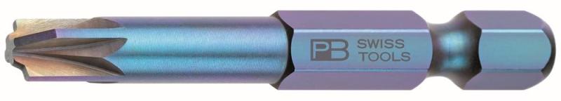PB SWISS TOOLS E6-180-2 段付マイナス/ポジドライブビット全長(mm)：50　差込角(mm)：6.3