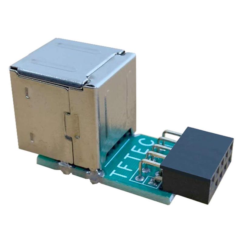 変換名人 M/B上のUSB2.0ピンヘッダ端子 USB2.0(A平型・メス) 変換アダプタ LED電源ランプ搭載 MB-USB2端子 : USB2.0 M/B接続用5ピン - USB A・メス