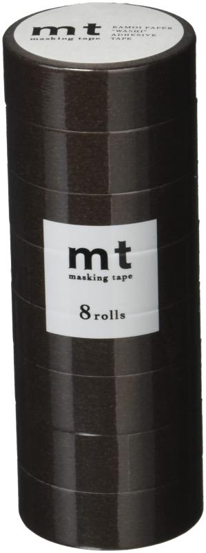 カモ井加工紙(Kamoi Kakoshi) mt マスキングテープ 8P 幅15mm×7m 203 ココアMT08P203R【素材】和紙日本製8巻パック7m巻