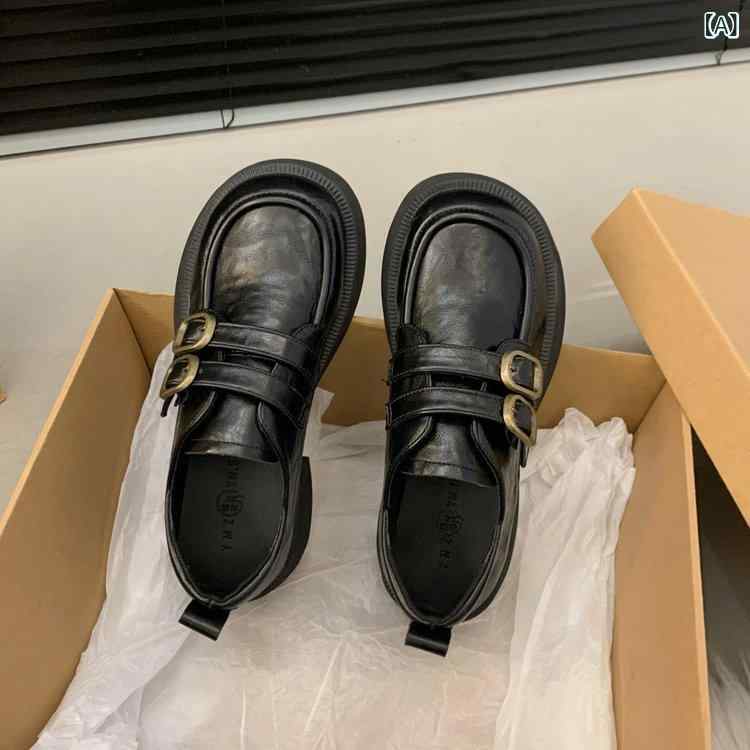 ・カテゴリ: 小皮鞋・スタイル: 英伦,休闲・カラー展開: ブラック,安可拉红・サイズ展開: 35,36,37,38,39,40・流行要素: 浅口・シューズタイプ: 浅口,低帮・トゥ形状: 圆头・パターン: 純色・対象年齢: 青年・対象シー...