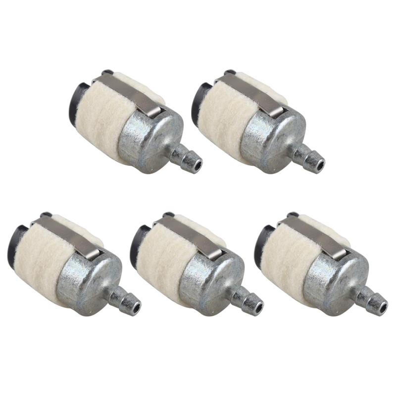 燃料フィルター 草刈機 刈払機 チェーンソー 農機具 用部品 ガーデンツールパーツ エンジンスペアーパーツ 5個入りガーデンツールパーツ　燃料フィルター 草刈機 刈払機パーツ アクセサリ。インストールが簡単で、元の機器と正確に一致しています...