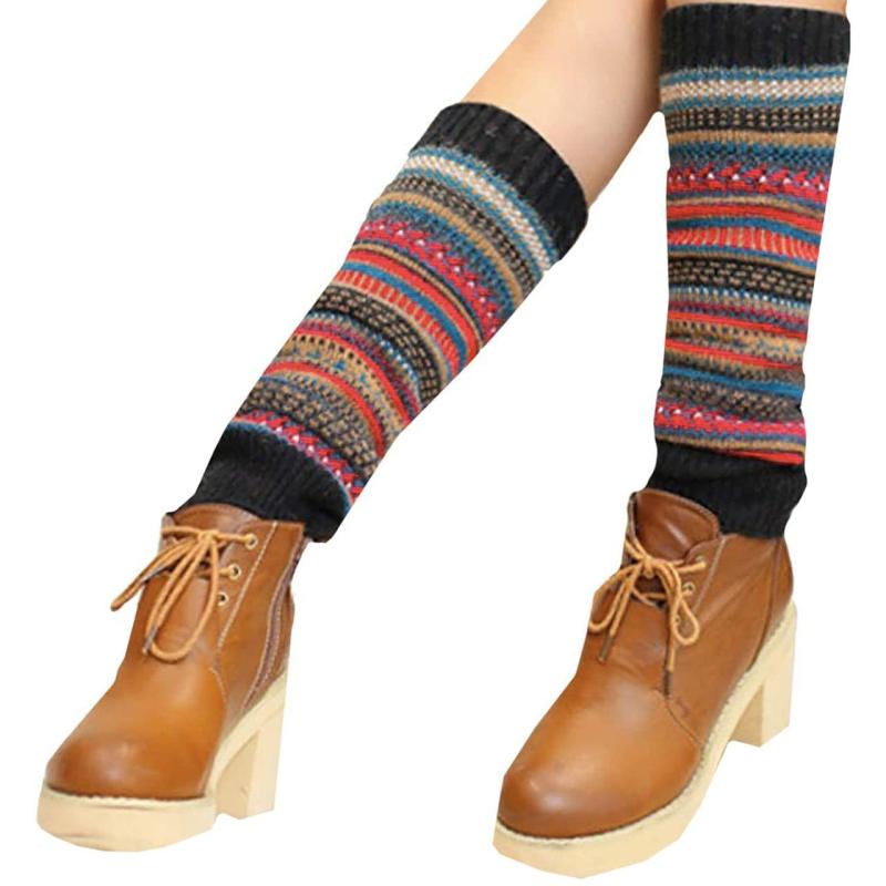 ONE LIMITATION(ワン リミテーション) レッグウォーマー ニット 民族 足首 ロング 秋冬 防寒 ブーツカバー レディース SS013アクティブな 山ガール にも お勧めの フェアアイル 民族柄 カジュアル レッグウォーマー。...