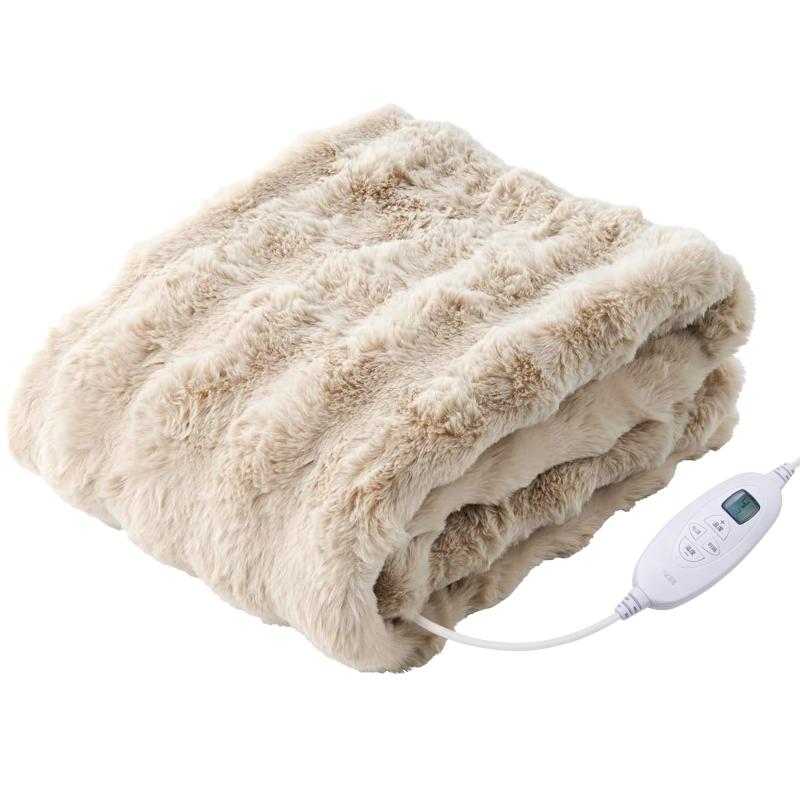 電気毛布 TOPZEE 掛敷き兼用 でんき掛敷毛布 ラビットファー調 電気ブランケット 1-9時間タイマー 10段階温度調節 188x130cm 電気もうふ 敷き 電気かけしき毛布 電気敷毛布 省エネ 暖房器具 ひざ「究極のふわとろ肌触り、...