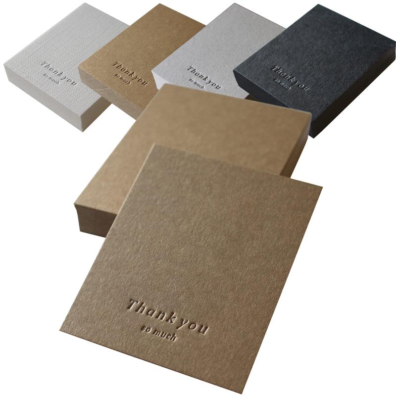 BAY LETTERPRESS サンキューカード 兼 アクセサリー台紙 活版印刷 71×59mm