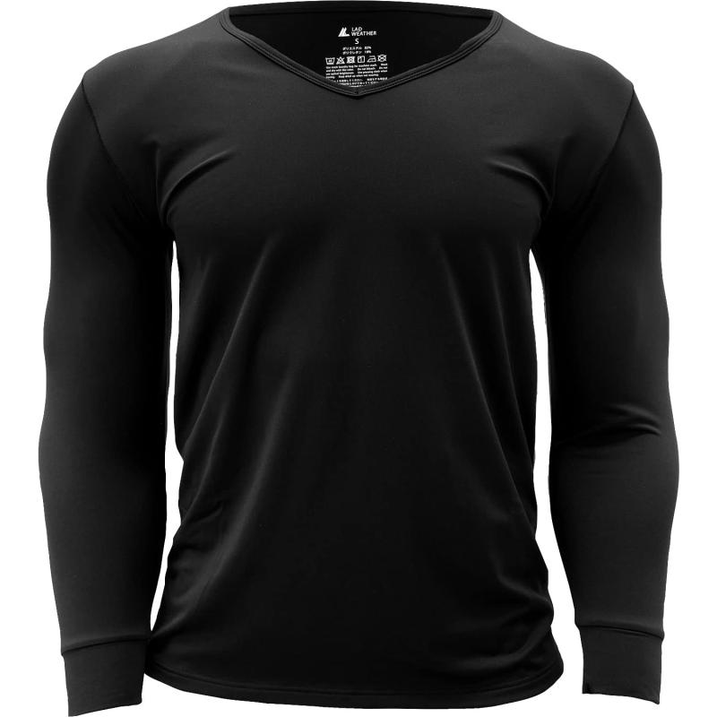 [ラドウェザー] 火山岩で暖かいインナーシャツ メンズ 菌が99.9%死滅する制菌性能で臭わないTシャツ メンズ 吸水・速乾・制菌・防臭 インナー火山岩の力で暖かい：火山岩由来の成分を練りこんだ「イージーウォーム(TM)」を使用。蓄熱効果が...