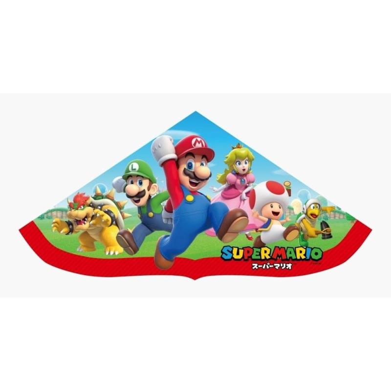 マルカ キャラクターカイト スーパーマリオ オンダ本体サイズ:(約)幅116×奥行1×高さ64cm本体重量:(約)73g材質:本体シート/PE、本体パイプ/ABS、横棒/グラスファイバー、ジョイント/PP、Zフック/PP、糸巻/PP、タコ糸...