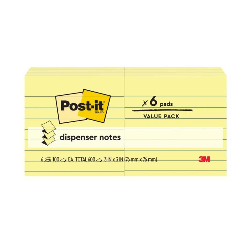 3M ポストイット 付箋 大きい ポップアップノート イエロー 76×76mm 97枚×6パッド R335片手で一枚ずつ取り出せるポップアップタイプの付箋。ふせんサイズ：76x76mm仕様：ノート(罫線入り)色：イエロー電話やパソコン操作中...