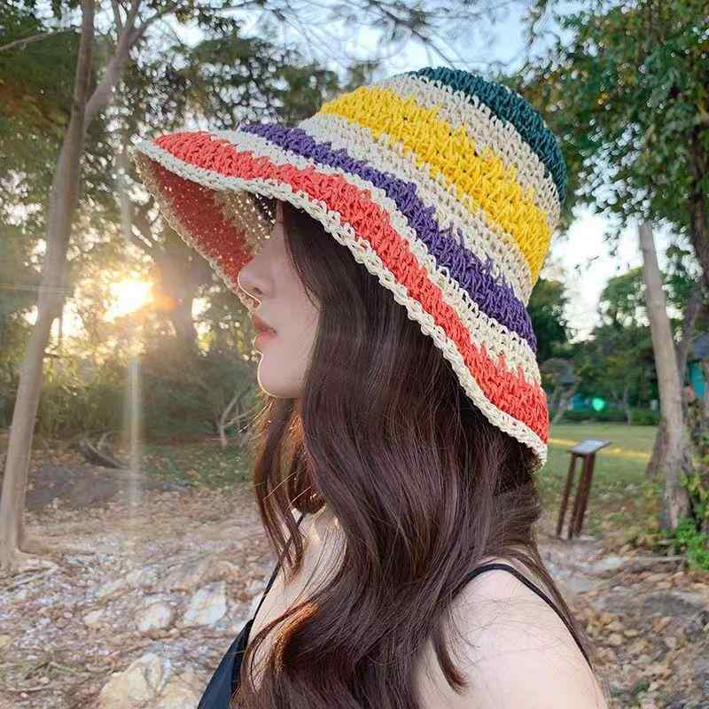 ・カテゴリ: 草帽・スタイル: 百搭、优雅、时尚OL、欧美・帽顶款式: 圆顶・帽檐款式: 大檐・カラー展開: 卡其、米色、黒色・機能: 防晒、透气、遮阳・主な素材: 紙草