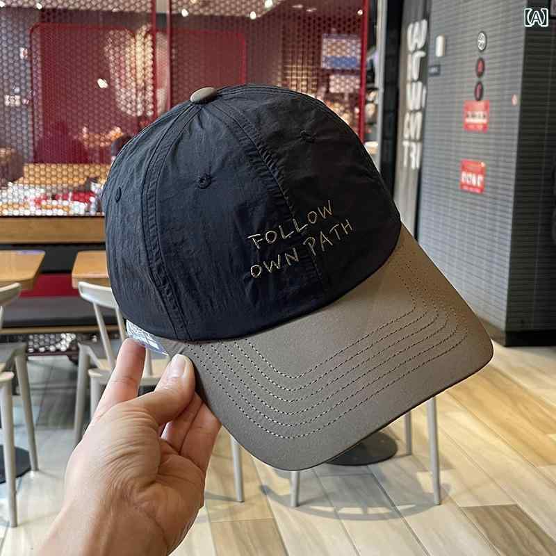 ・カテゴリ: 棒球帽・スタイル: 個性・主な素材: 速干布・帽顶款式: 円頂・帽檐款式: 広檐・カラー展開: ブラック、ダークグレー、ブラウン、ピンク、ベージュ・サイズ展開: 調整可能・機能: 紫外線防止、日よけ