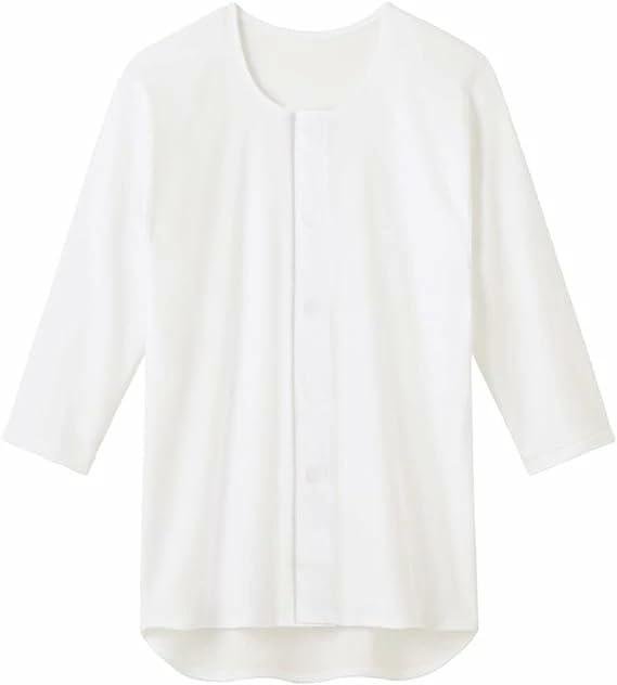 介護用 グンゼ 前開き 肌着7分袖 ワンタッチシャツ インナー マジックテープ メンズ 男性 綿100％ 紳士 下着 乾燥機対応 入院 病院 介護施設療養中の方、ご年配の体調を考えた、ちょっと便利な思いやり設計の肌着シリーズ。