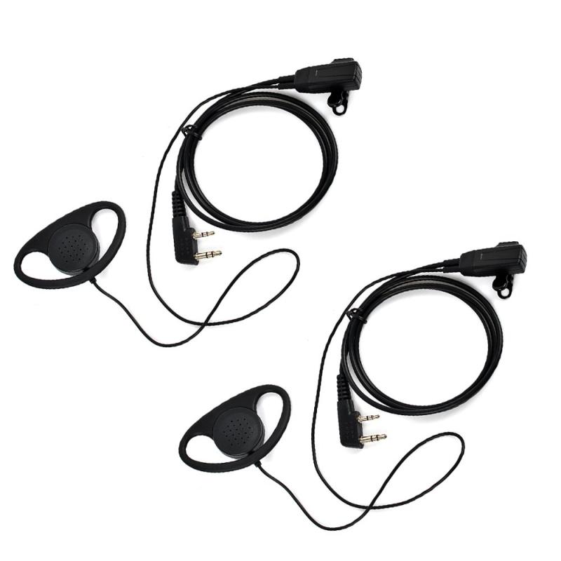 無線機用 耳掛け式 イヤホンマイク インカム イヤホン付 マイクロホン UBZ-LP20 UBZ-LM20 UBZ-LK20 UBZ-EA20R UBZ-LP27 UTB-10用 2個セット D型イヤーフックイヤホンジャック：2ピン φ3....