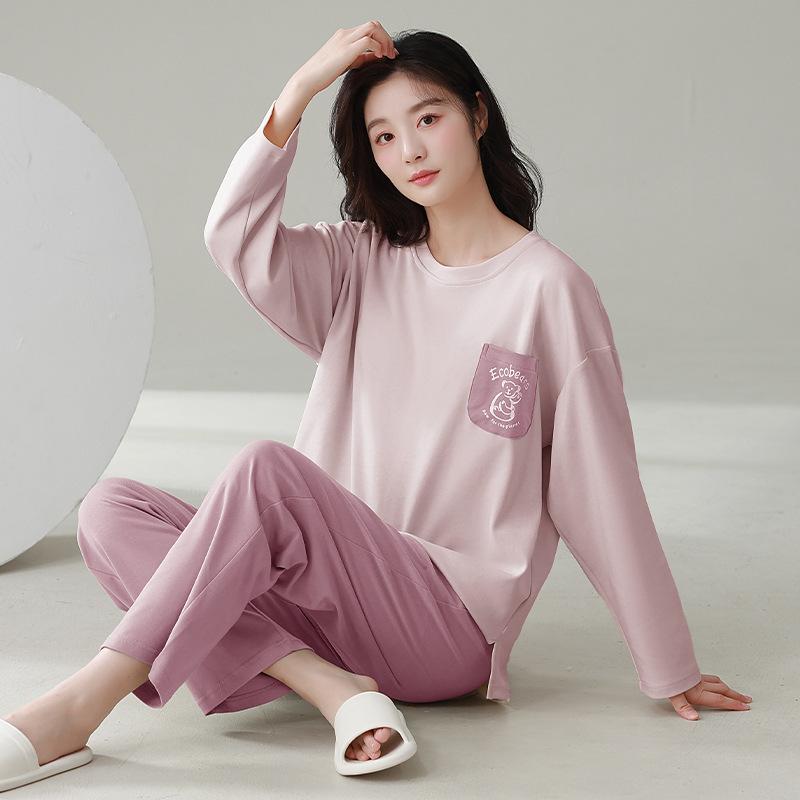 ・カテゴリ: セットアップ・スタイル: 仙女風・主な素材: 綿100%・厚み: 中厚(181-200g/平方メートル)・ネックライン: ラウンドネック・袖丈: 長袖・パンツ丈: ロング・機能: 透気性、快適・対象: 青年女性・使用シーン: ...