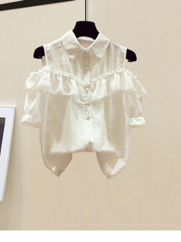 ・カラー展開: ホワイト上衣、ベージュパンツ、ホワイト上衣+ベージュパンツ、ピンク上衣、ピンク上衣+ブラウンパンツ・サイズ展開: M、L、XL、2XL、3XL、4XL・主な素材: ポリエステル30-50%・袖丈: 三分袖・袖型: 通常袖・ス...