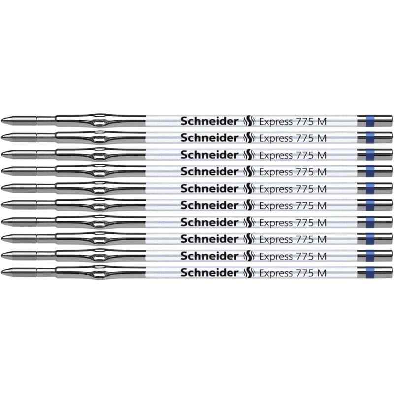シュナイダー Schneider ボールペン 替え芯 エクスプレス Express 775M サイズ:M・中字 インクカラー:ブルー 10本セット 7763ブランド：Schneider [シュナイダー] / 用途：油性 ボールペン用替え芯イ...