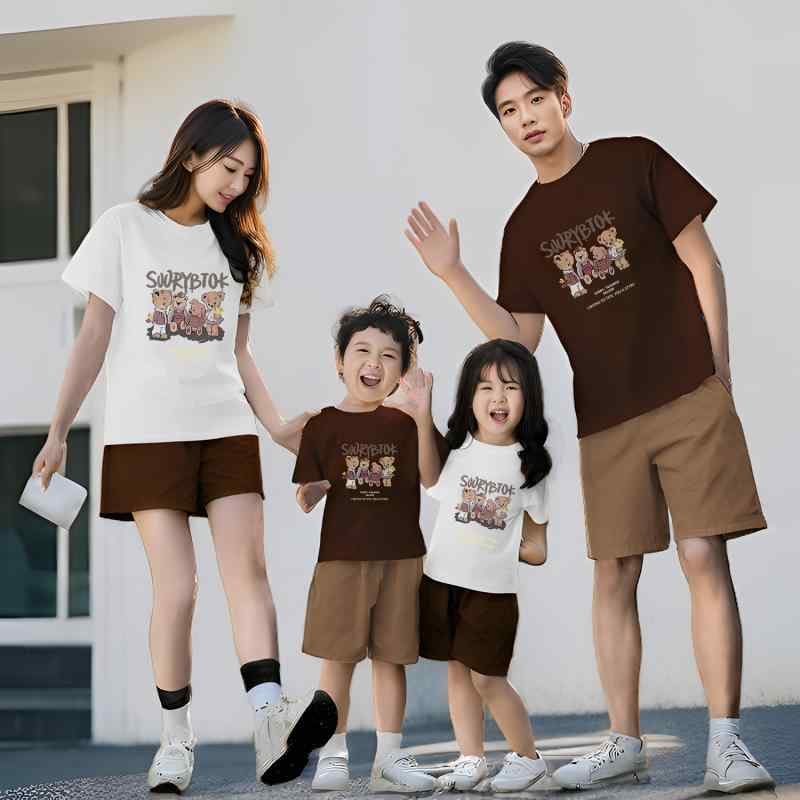 ・カテゴリ: Tシャツ・スタイル: 韓版・主な素材: 綿95%・柄: 他の・厚さ: 普通・要素: 可愛い・カラー展開: 白色、黒色、咖啡色、卡其色短裤（単品）、咖色短裤（単品）・サイズ展開: S、M、L、XL、XXL