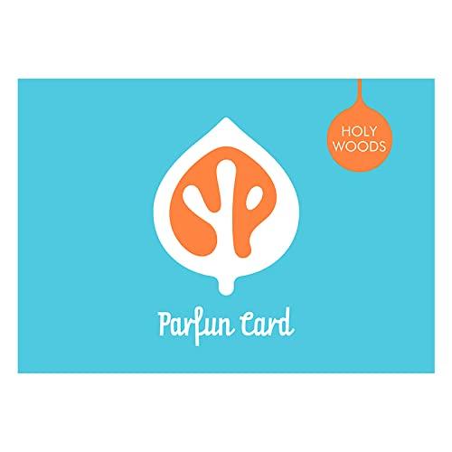名刺が香る Parfun Card （ パルファンカード ）〔 HOLY WOODS 〕（カード5枚＋ガードケース1枚入り）- HOLY WOODS -　日本産のヒノキ精油をベースにブレンドした、落ち着いた大人な男性向けのウッディーな香りで...