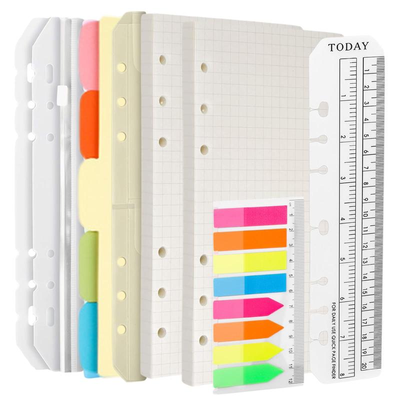 BLOOPIC 手帳リフィル システム手帳 A7サイズ 45枚*4冊 6穴 システム手帳用 滑らかな書き心地 ルーズリーフ用 バインダー用 詰め替え用紙
