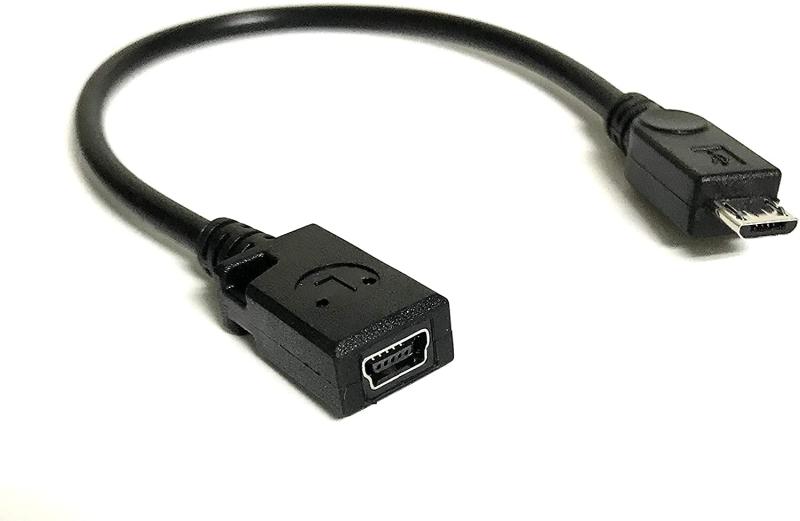Access 【 20cm 】 ミニUSB から マイクロUSB 変換 ケーブル USB MiniB 5Pin メス to Micro USB オス 変換ケーブル 0.2m Mini20AA-Min-Micmini-B搭載のデバイスからマイ...