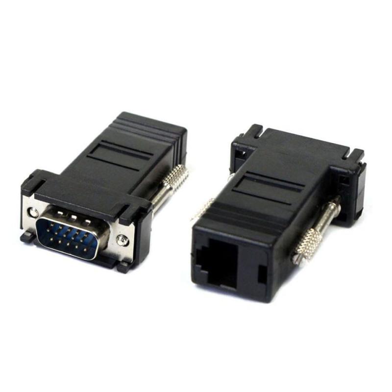 Cablecc 2pcs VGA Extenderオスto Cablecc LAN cat5 cat5e rj45イーサネットメスアダプタcablecc 2個VGAエクステンダーMale to Lan cat5 cat5e rj45イーサネ...
