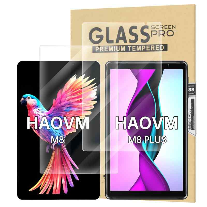 【2枚付き】【HAOVMタブレットM8 専用保護フィルム】 保護フィルム 8インチ強化ガラスフイルム 指紋防止 キズ防止 気泡防止 9H 高透過率 高感度タッチ 貼りやすい✅【2枚付き&amp;対応機種】：HAOVM タブレット M8 専用...