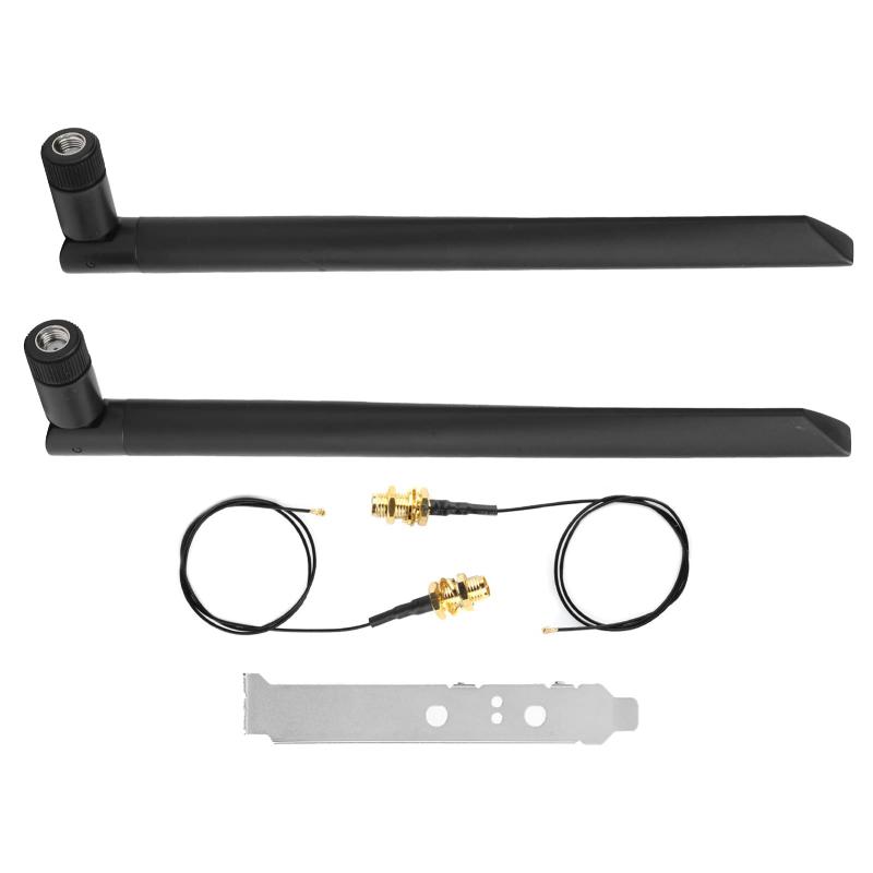 2 本の IPEX4 - SMA ケーブル、M.2 WiFi カード用の高利得 SMA アンテナを接続、全方向性放射パターン高利得 SMA アンテナを NGFF/M.2 ワイヤレス ネットワーク カードに接続できます。ワイヤレス NGFF ...