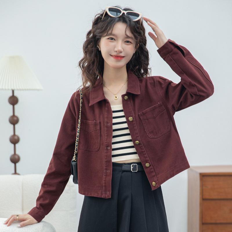 ・主な素材: 綿80-90%、ポリエステル30%以下・柄: 単色・シルエット: ゆったり・商品タイプ: シングル・厚み: 中厚・着丈: ショート・袖丈: 長袖・袖型: 標準・ネックライン: ポロカラー・ディテール: ポケット・カラー展開: ...