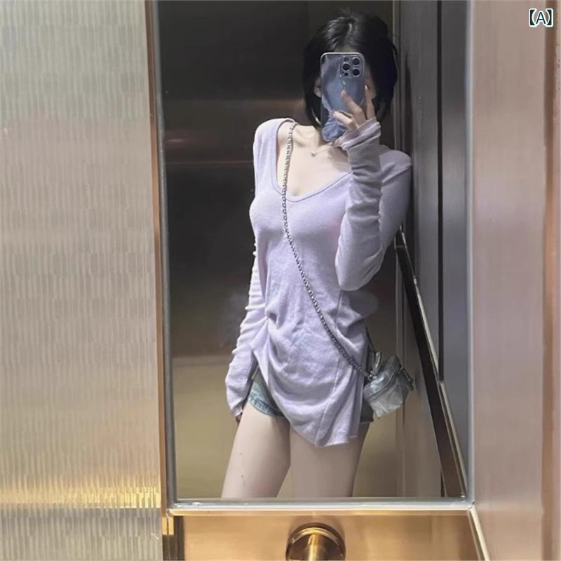 ・スタイル: 日韓カジュアル・主な素材: その他50%〜70%・柄: 無地・ネックライン: Vネック・袖丈: 長袖・袖型: 普通袖・フィット: ルーズ・丈: ミドルロング・カラー展開: 紫・サイズ展開: S、M、L、XL