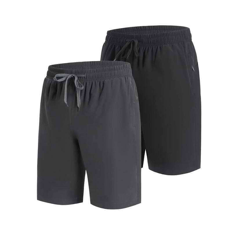 2枚組 短パン メンズ スポーツシーズンジョギングショーツ スポーツショーツ 速乾性フィットネスパンツ ファスナーポケット 調整可能 短パン ショートパンツ ランニング フィットネス ト【パフォーマンスを向上させます】我々は、あなたのトレー...