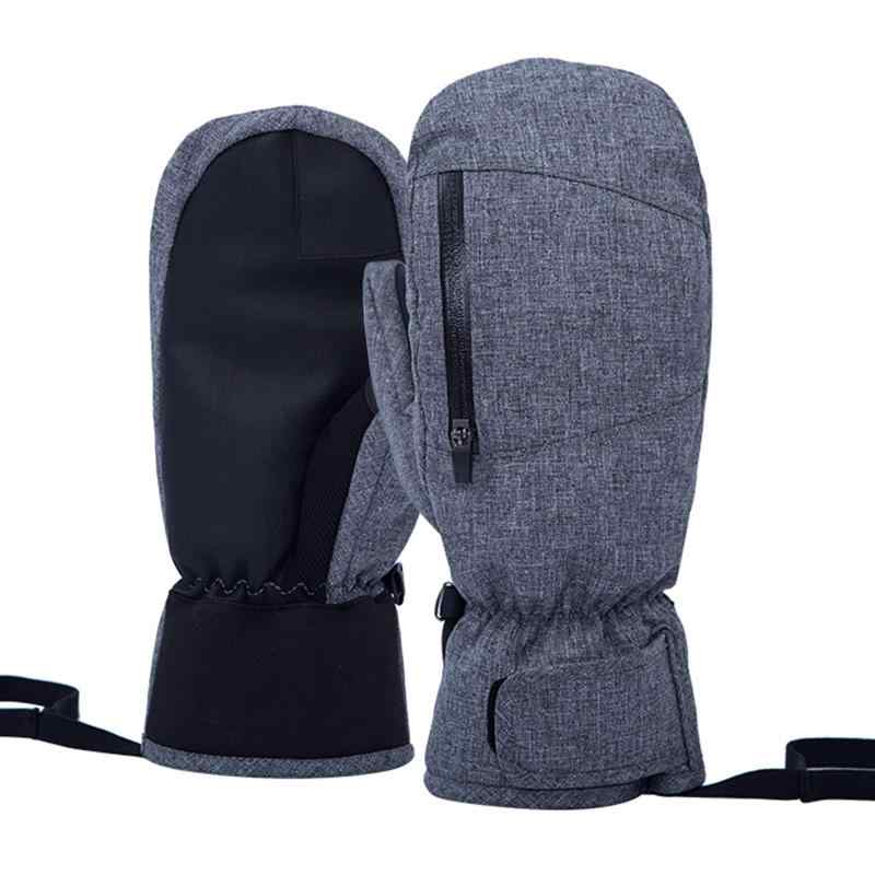 [BLACK MOTEL] スノーボード グローブ メンズ ミトン 手袋 厚手 防寒 保温 撥水加工 スキー スノボー 登山 男女兼用【素材へのこだわり】表地は撥水加工されたナイロン材質を使用され、裹起毛生地，柔軟軽量で防風防水、手を暖かく...