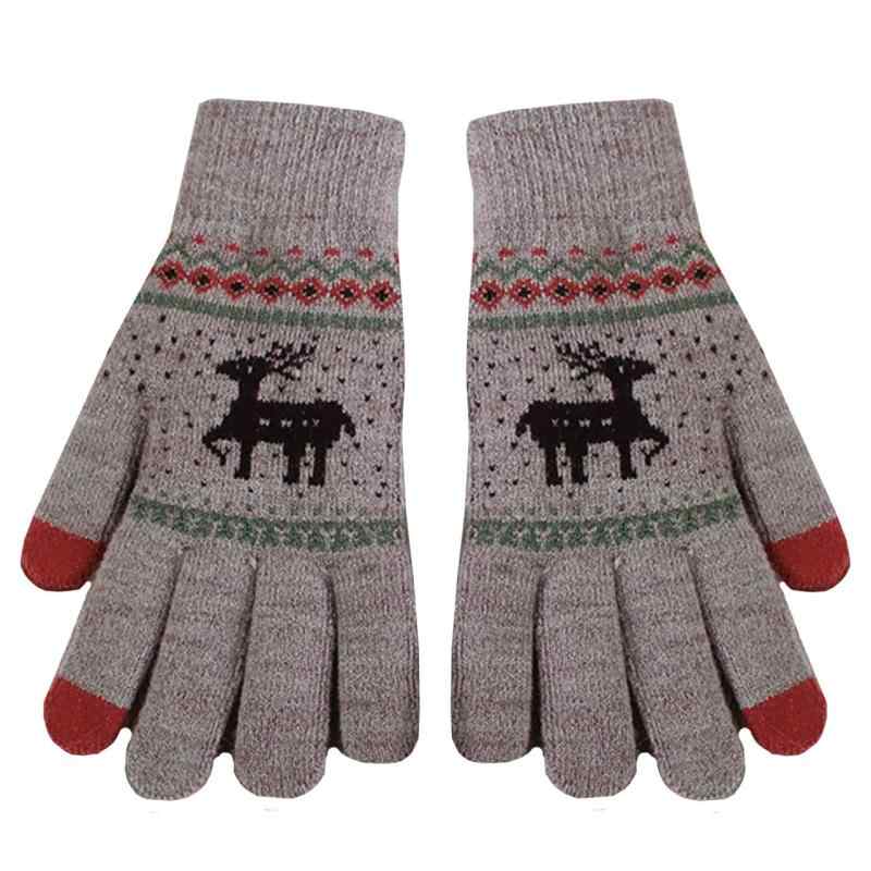 WHITE FANG(ホワイトファング) ニット 手袋 グローブ 防寒 秋冬 おしゃれ トナカイ カジュアル レディース NT056トナカイデザインが かわいい おしゃれな レディース ガールズ カジュアル ニット 手袋 グローブ。スタンダ...