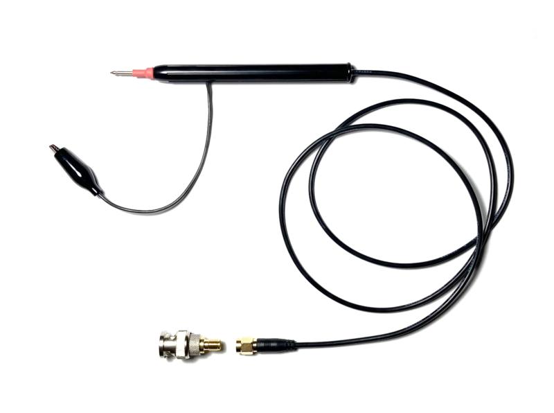 NUBTECH テストピン SMA 同軸ケーブル BNCアダプタ付 低ノイズ設計 L1m ACC0006-P-LCACC0005シリーズと比してパフォーマンスより使い勝手を重視したデザイン.テストピン(φ2.0)／SMA-P 変換 同軸ケー...