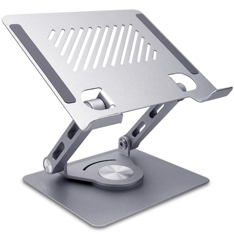 タブレットスタンド 水平回転式360° PS-06 スタンド Pasoul 高さ/角度調整可能 姿勢改善 腰痛/猫背解消 折りたたみ式 スマートフォンスタンド 滑り止め ナノスチール製 4～12.9インチ対応 シルバタブレットスタンド【高度...