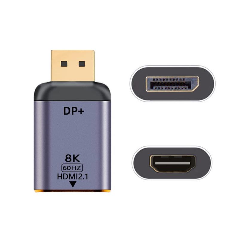 cablecc DisplayPort 1.4 ソース - HDMI 2.0 ディスプレイ 8K 60hz UHD 4K DP - HDMI オス モニター アダプター コネクターこれは8K DisplayPort - HDMIアダプターで...