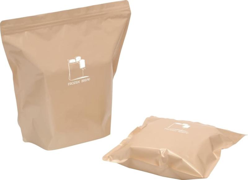 トレードワン パン冷凍保存袋 食パン 長持ち 2枚入り おいしさキープ 水洗い可能 繰り返し使える ジッパー付き ベージュ