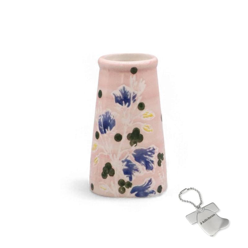 J-kitchens Select 花瓶 陶器 一輪差し 小花 東欧風 フラワーベース B Φ5xH8.2cm ピンク オリジナルタグ付本体素材：セラミック製品サイズ：約Φ5x8.2cm防水加工済一品一品が手作りの為、色合いやサイズ等が多少...