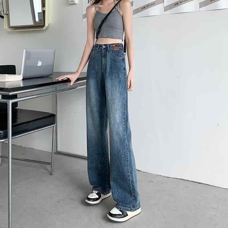 ・カテゴリ: 牛仔パンツ・スタイル: 通勤風・主な素材: 綿・主素材含有率: 50%（含）-70%（不含）・デザイン: 微喇パンツ・パンツ丈: ロング・ウエスト: ハイウエスト・厚み: 中厚・流行要素: ポケット・カラー展開: ヴィンテージ...