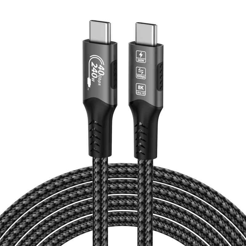 FDBRO USB4 ケーブル Thunderbolt 4対応 PD 3.1 【EPR 240W充電 / 40Gbpsデータ転送 / 8K@60Hz映像出力】 サンダーボルト 3/4対応 双方向 USB C ケーブル MacBook、iPa...