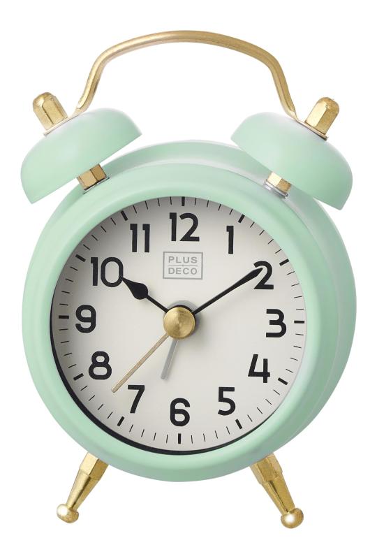 CREPHA(クレファー) 置き時計 アナログ 小型 直径5.5cm 電子音 アラーム 小さい かわいい 卓上 インテリア アンティーク調 クラシック ミニツインベルクロック グリーン IAC-5668-LGN✅【コンパクト＆かわいいミニツ...